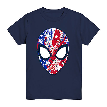 Click here for Little & Big Kid Boys Crew Neck Short Sleeve Spide... prices