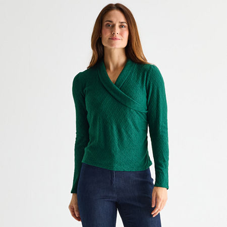 Click here for Liz Claiborne Womens Long Sleeve Blouse  Small  Gr... prices