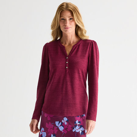 Click here for Liz Claiborne Womens Split Crew Neck Long Sleeve B... prices
