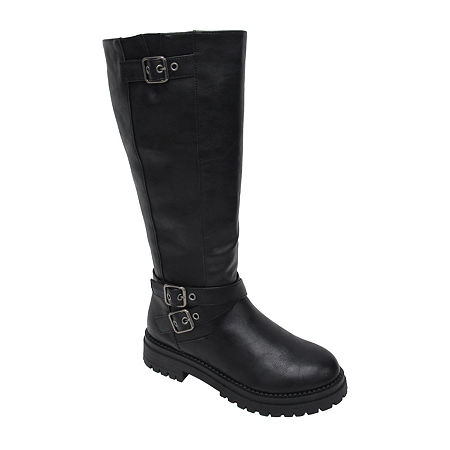 Click here for Pop Womens Baldwin Flat Heel Motorcycle Boots  9 M... prices