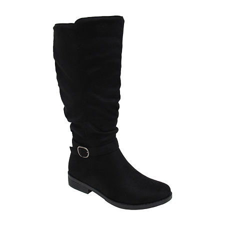 Click here for Pop Womens Chambers Flat Heel Slouch Boots  7 1/2... prices