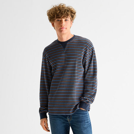 Click here for Arizona Mens Striped Thermal Top  X-large  Blue prices