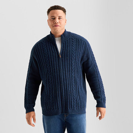 Click here for St. Johns Bay Mens Mock Neck Long Sleeve Zipper Bi... prices