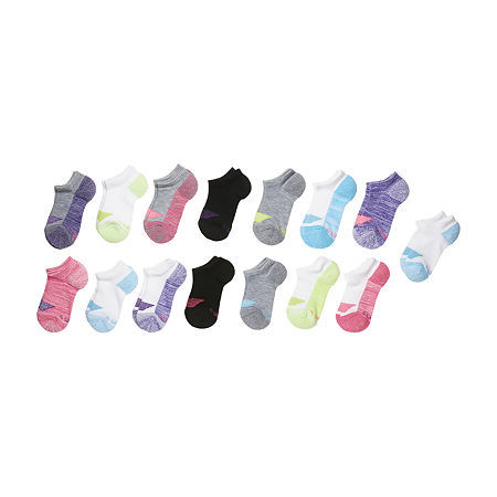 Click here for Hanes Big Kid Girls Multi-Pack 15 Pair No Show Soc... prices
