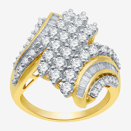 Click here for Womens 2 CT. T.W. Natural White Diamond 10K Gold C... prices
