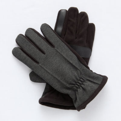 Isotoner Touch Screen Enabled Gloves, Color: Black Heather - JCPenney