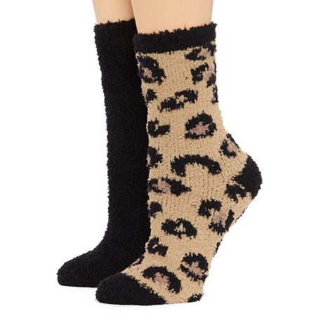 Click here for Mixit Cozy Womens 2 Pair Crew Socks  4-10  Brown prices