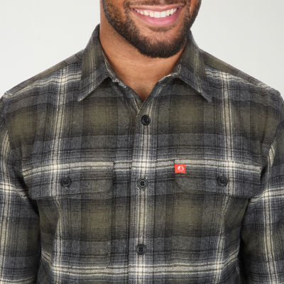 American Outdoorsman Mens Regular Fit Long Sleeve Plaid Button-Down ...