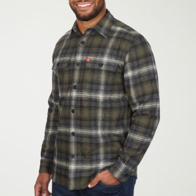 American Outdoorsman Mens Regular Fit Long Sleeve Plaid Button-Down ...