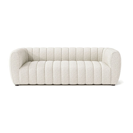 Lysander 82 Boucle Fabric Boho Sofa - Off-White