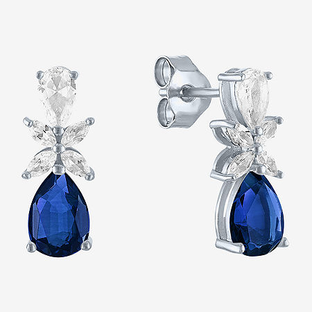 Click here for Womens Lab Created Blue Sapphire Sterling Silver P... prices