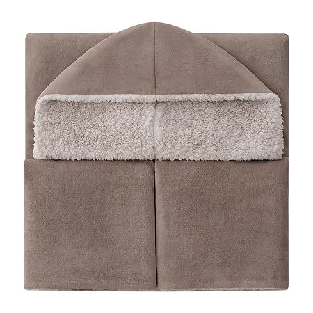 Click here for Bearpaw Hooded Sherpa Wearable Throw  One Size  Br... prices
