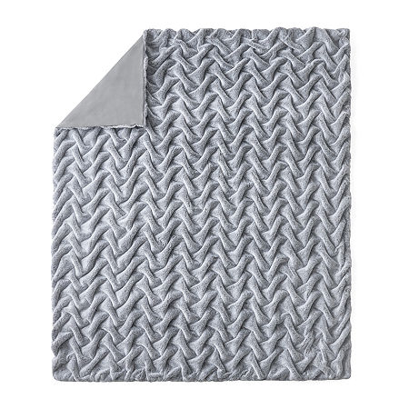 Click here for Bearpaw Rennah Faux Fur Throw  One Size  Gray prices