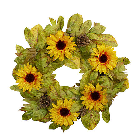 Click here for Northlight Fall Harvest Wreath  One Size  Yellow prices