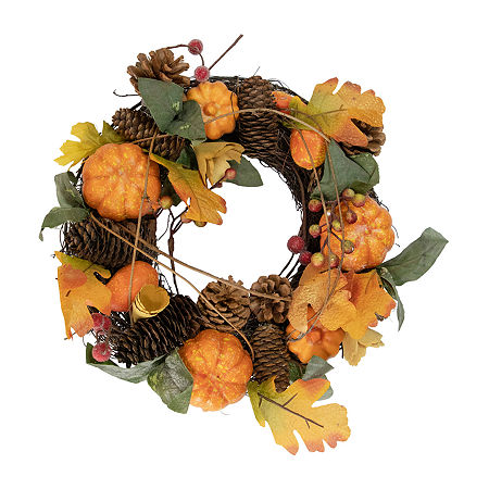 Click here for Northlight Pumpkin And Pinecone Wreath  One Size... prices
