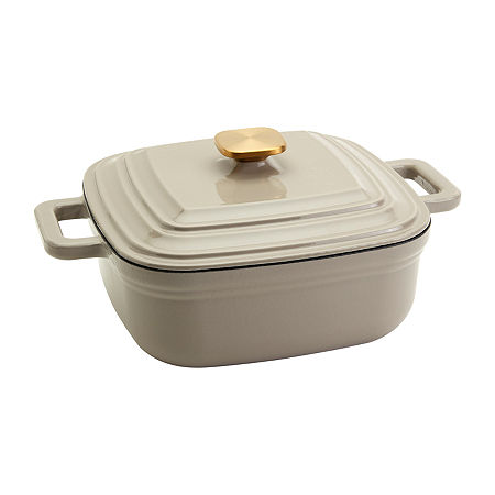 Smith & Clark Enameled Cast Iron 4-Qt. Square Dutch Oven - Gray