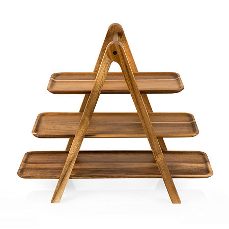Click here for Picnic Time Wood Tiered Server  One Size  Brown prices