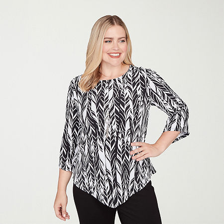 Click here for Alfred Dunner Classics Womens Crew Neck 3/4 Sleeve... prices