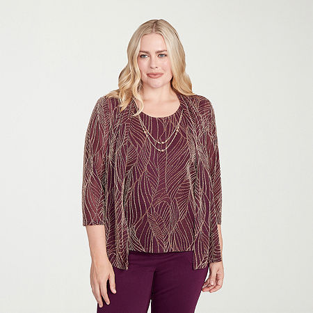 Click here for Alfred Dunner Urban Legend Womens Round Neck 3/4 S... prices