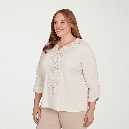 Click here for Alfred Dunner Urban Legend Womens Split Crew Neck... prices