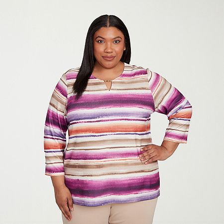 Click here for Alfred Dunner Urban Legend Womens Plus Split Crew... prices