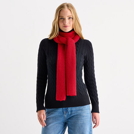 Click here for Mixit Knit Oblong Scarf  One Size  Red prices