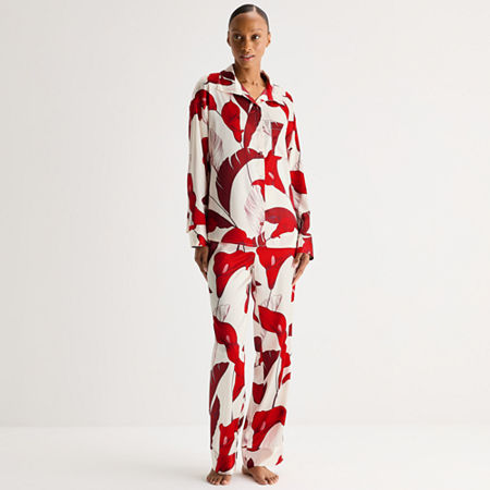 Click here for Ambrielle Womens Satin Long Sleeve 2-pc. Pajama Se... prices