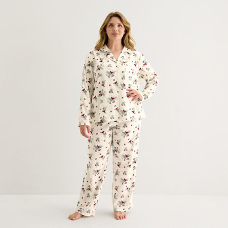 Click here for Adonna Womens Fleece Long Sleeve 2-pc. Plus Pajama... prices