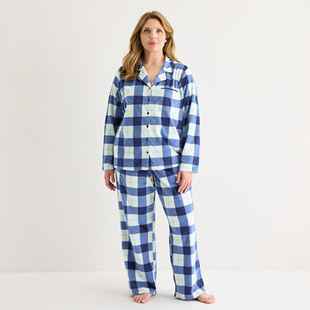 Click here for Adonna Womens Fleece Long Sleeve 2-pc. Plus Pajama... prices