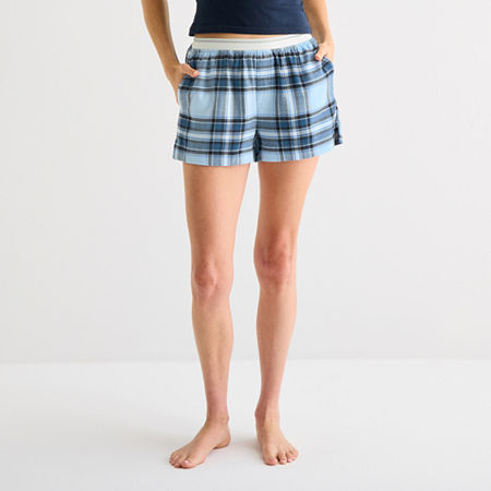 Click here for Arizona Body Womens Flannel Juniors Pajama Shorts... prices