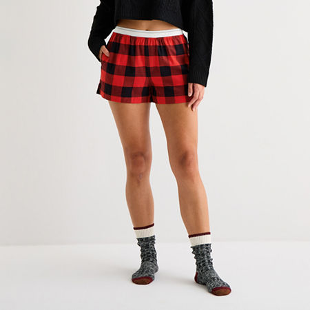 Click here for Arizona Body Womens Flannel Juniors Pajama Shorts... prices