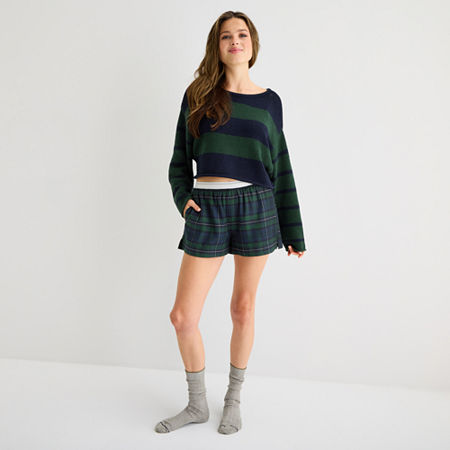 Click here for Arizona Body Womens Flannel Juniors Pajama Shorts... prices