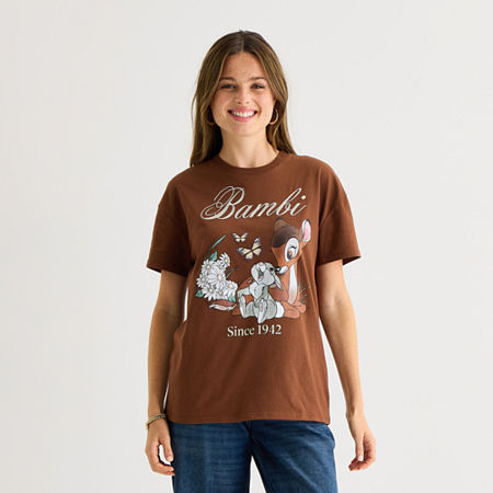 Click here for Bambi And Thumber Boyfried Tee Womens Crew Neck Sh... prices