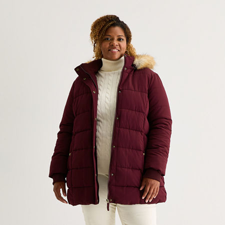 Click here for St. Johns Bay Womens Plus Heavyweight Puffer Jacke... prices