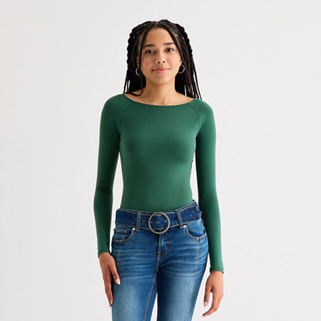 Click here for Arizona Womens Round Neck Long Sleeve Bodysuit Jun... prices