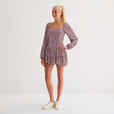 Click here for Arizona Womens Juniors Long Sleeve Floral Fit + Fl... prices