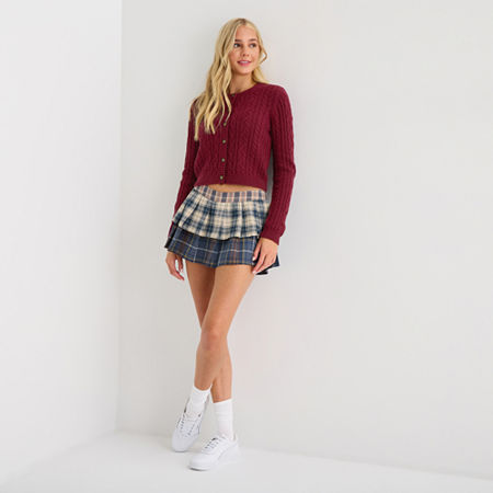 Click here for Arizona Womens Juniors Pleated Skirt  6  Brown prices