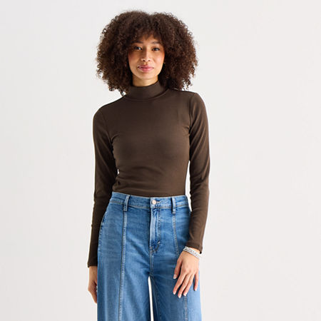 Click here for a.n.a Womens Mock Neck Long Sleeve T-Shirt  X-larg... prices