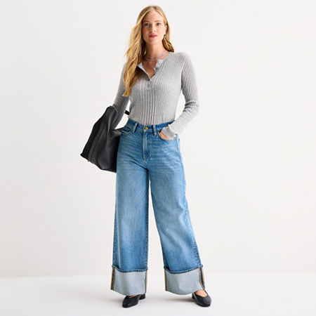 Click here for a.n.a Womens Highest Rise Wide Leg Jean  14  Blue prices