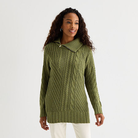 Click here for St. Johns Bay Womens Mock Neck Long Sleeve Pullove... prices