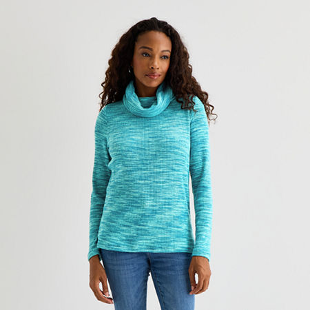 Click here for St. Johns Bay Womens Cowl Neck Long Sleeve Blouse... prices