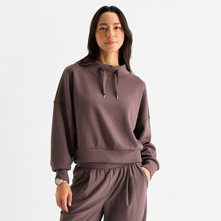 Click here for Stylus Womens Funnel Neck Long Sleeve Sweatshirt... prices