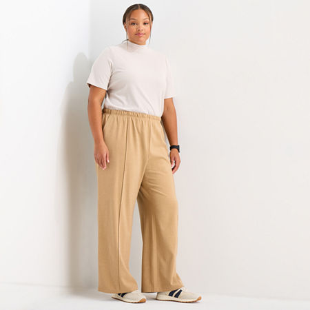 Click here for Stylus Womens Wide Leg Mid Rise Plus Trouser  1x... prices