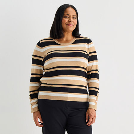 Click here for Liz Claiborne Plus Womens Round Neck Long Sleeve S... prices