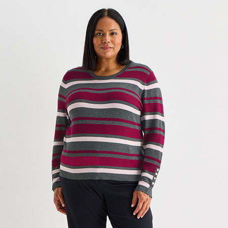 Click here for Liz Claiborne Plus Womens Round Neck Long Sleeve S... prices