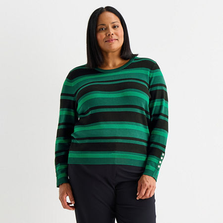 Click here for Liz Claiborne Plus Womens Round Neck Long Sleeve S... prices