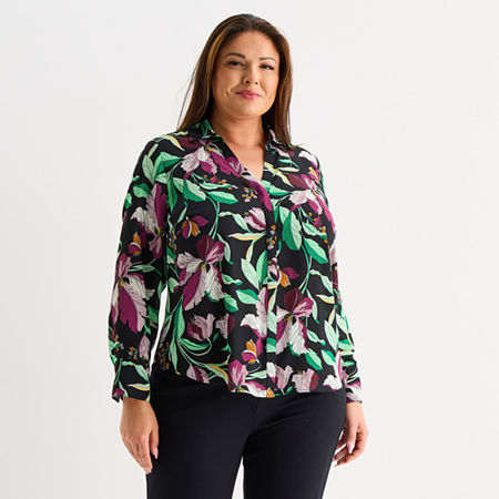 Click here for Liz Claiborne Womens Plus Fitted Long Sleeve Regul... prices