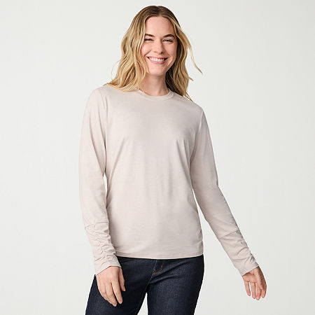 Click here for Free Country Womens Crew Neck Long Sleeve Stretch... prices