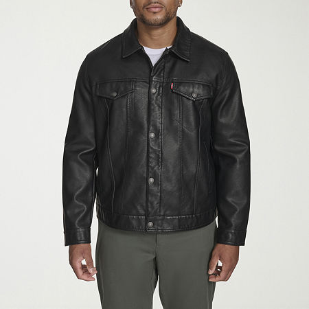Click here for Levis Mens Faux Leather Midweight Trucker Jacket... prices