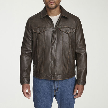 Click here for Levis Mens Faux Leather Midweight Trucker Jacket... prices